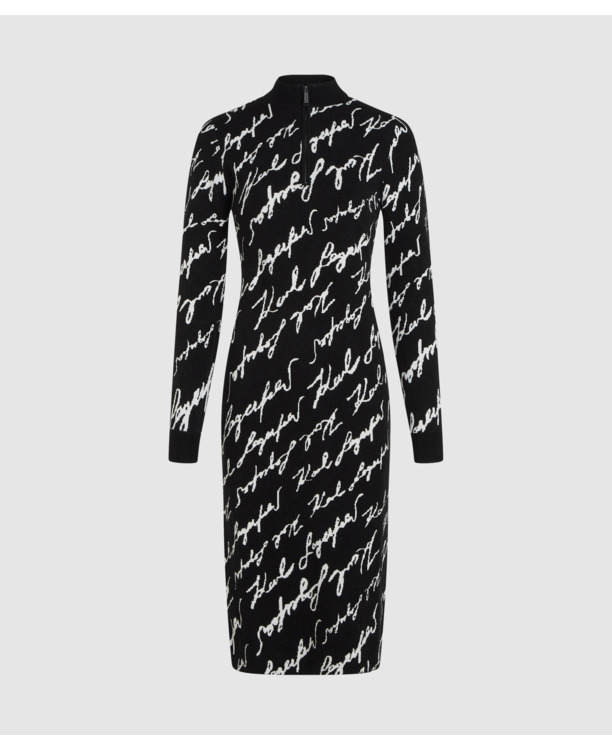 karl lagerfeld - JACQUARD SIGNATURE KNIT DRESS - Batavia Stad